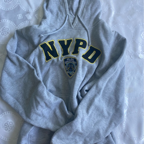 Vintage | Sweaters | Vintage Nypd Officially Issued Embroidered Hoodie ...